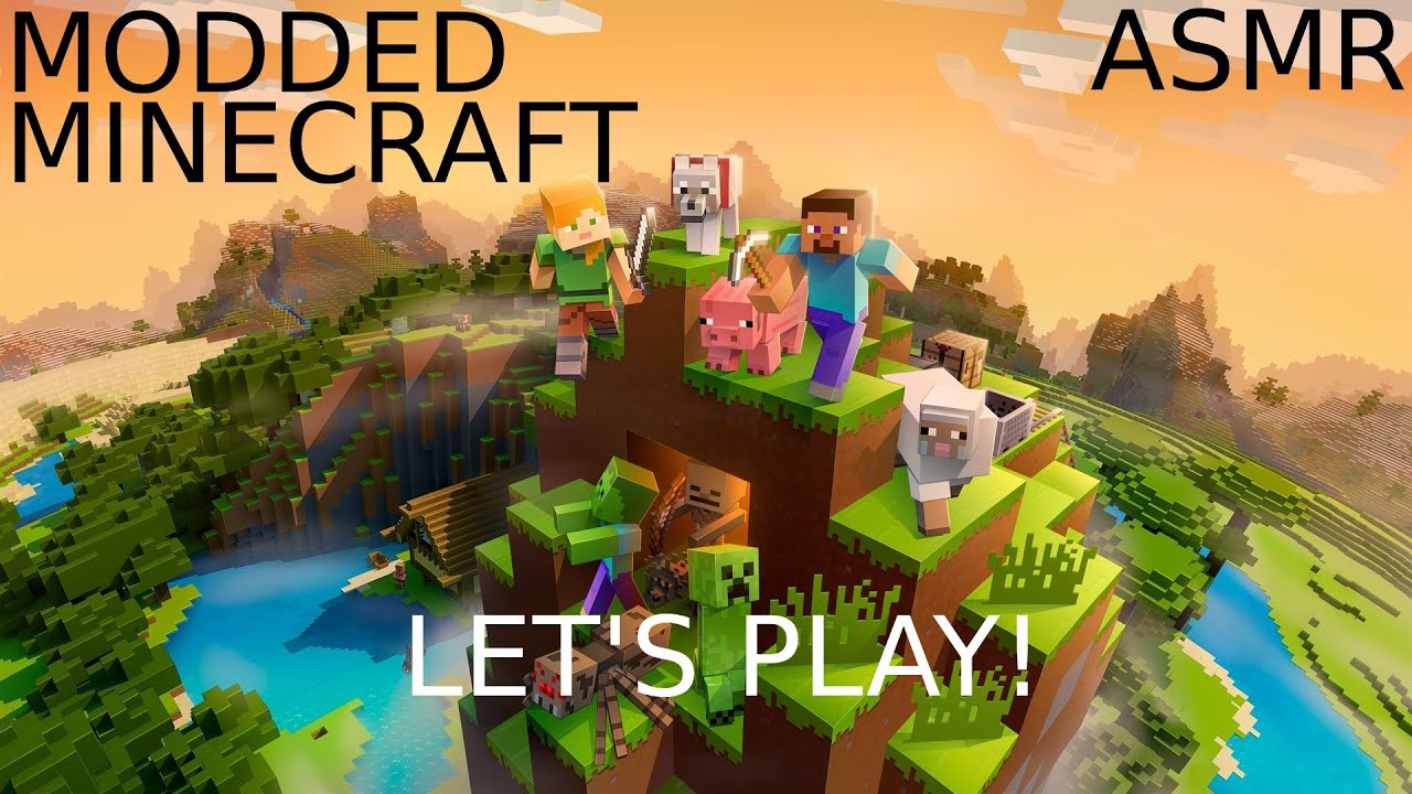 4 HOURS - Modded Minecraft ASMR - No Talking - Exploration, Building ...