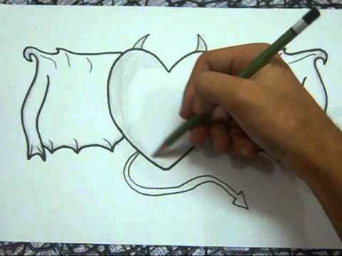 how to draw a evil heart - YouTube