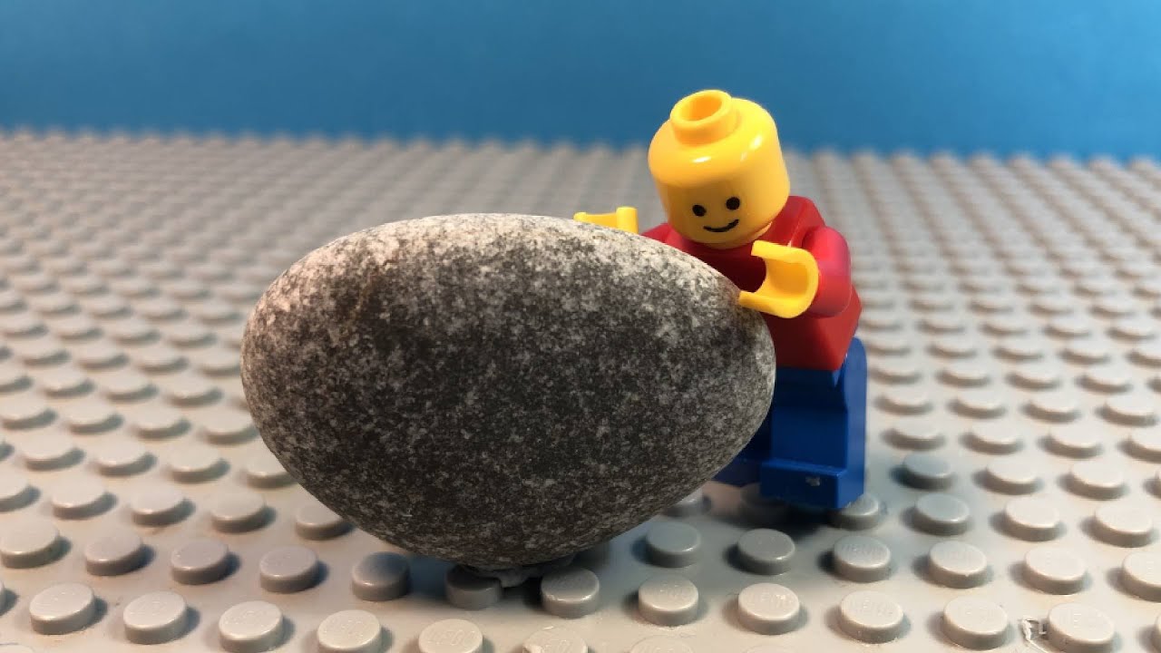 lego man lift's a rock - YouTube
