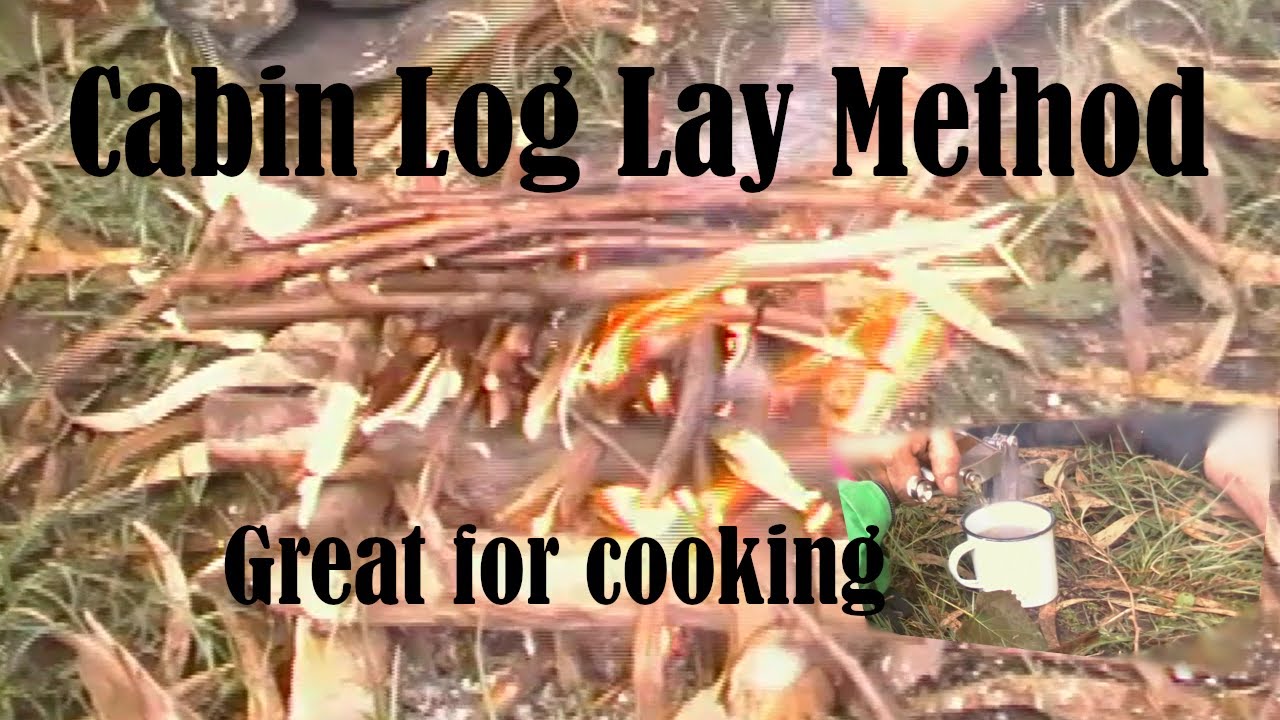 The Cabin log fire lay method - YouTube