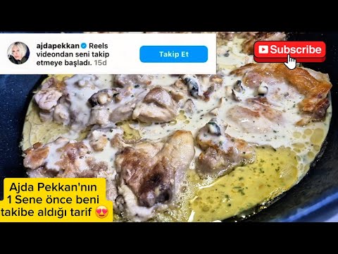 Ajda Pekkan'nın Beni Takibe Aldığı Tarif Kremalı Mantarlı Tavuk 😍 #tavuk #soslutavuk #mantı #chicken