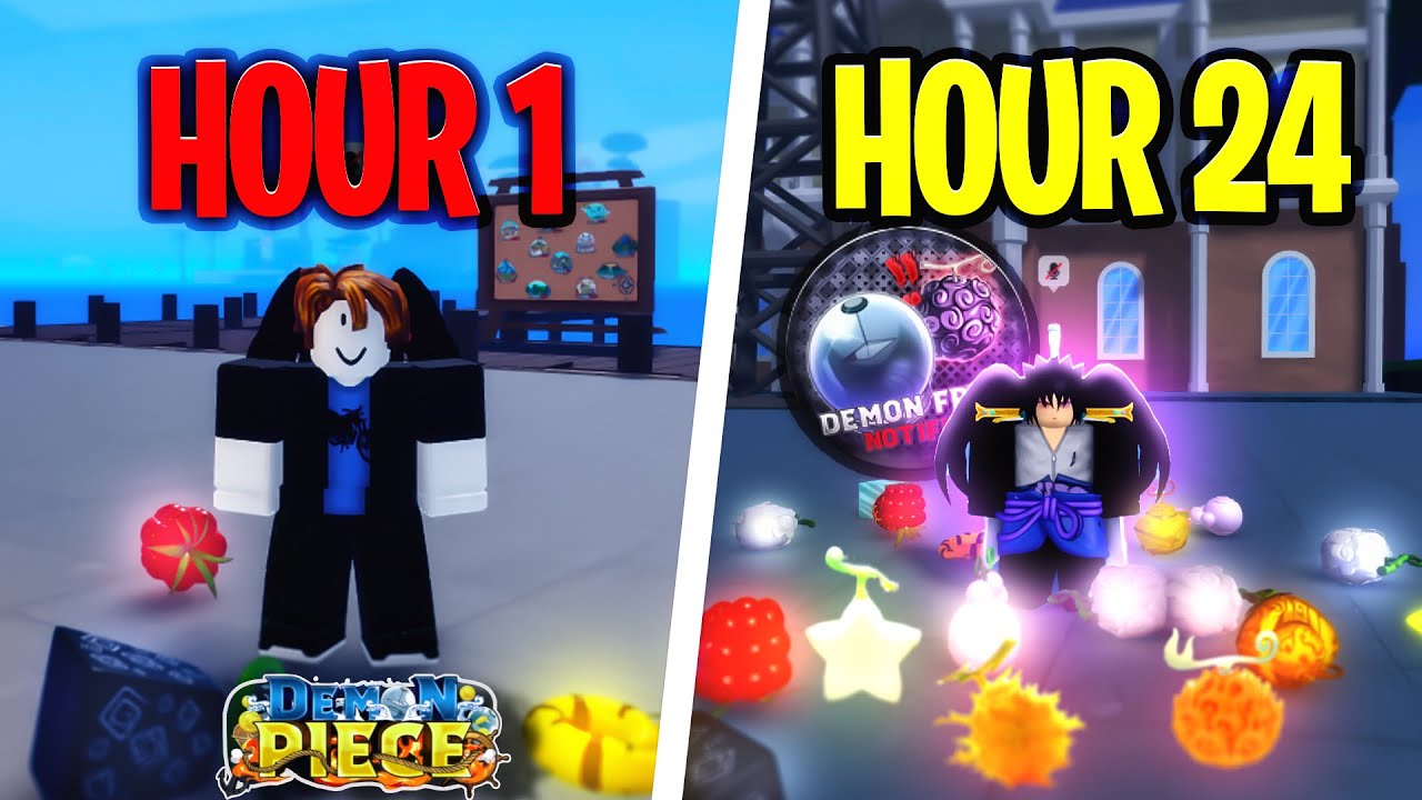 Finding Devil Fruits With FRUIT NOTIFIER For 24 Hours In Roblox Demon ...