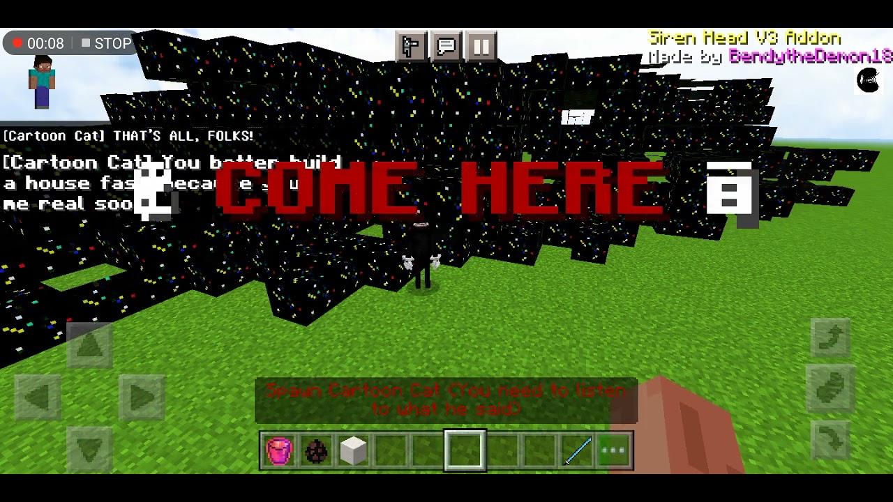 Cartoon Cat Get Pibby Glitch Corrupted In Minecraft PE - YouTube