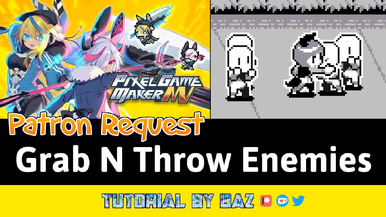 Grab N Throw Enemies - Pixel Game Maker MV - YouTube