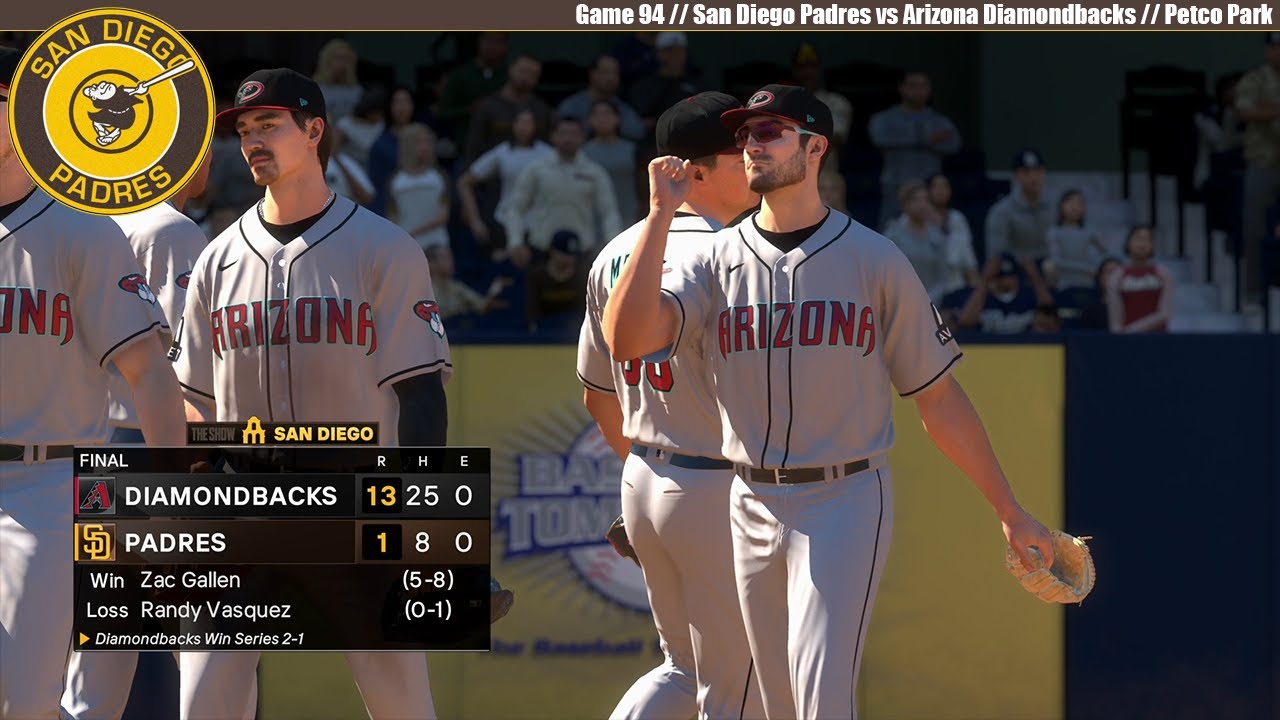 MLB THE SHOW 24 | San Diego Padres vs Arizona Diamondbacks | Game 94 ...