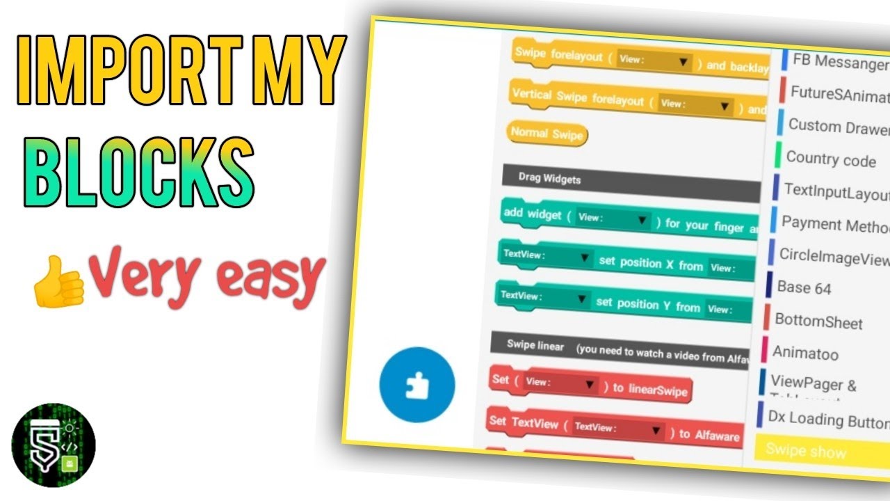How To Import Block To Sketchware Youtube