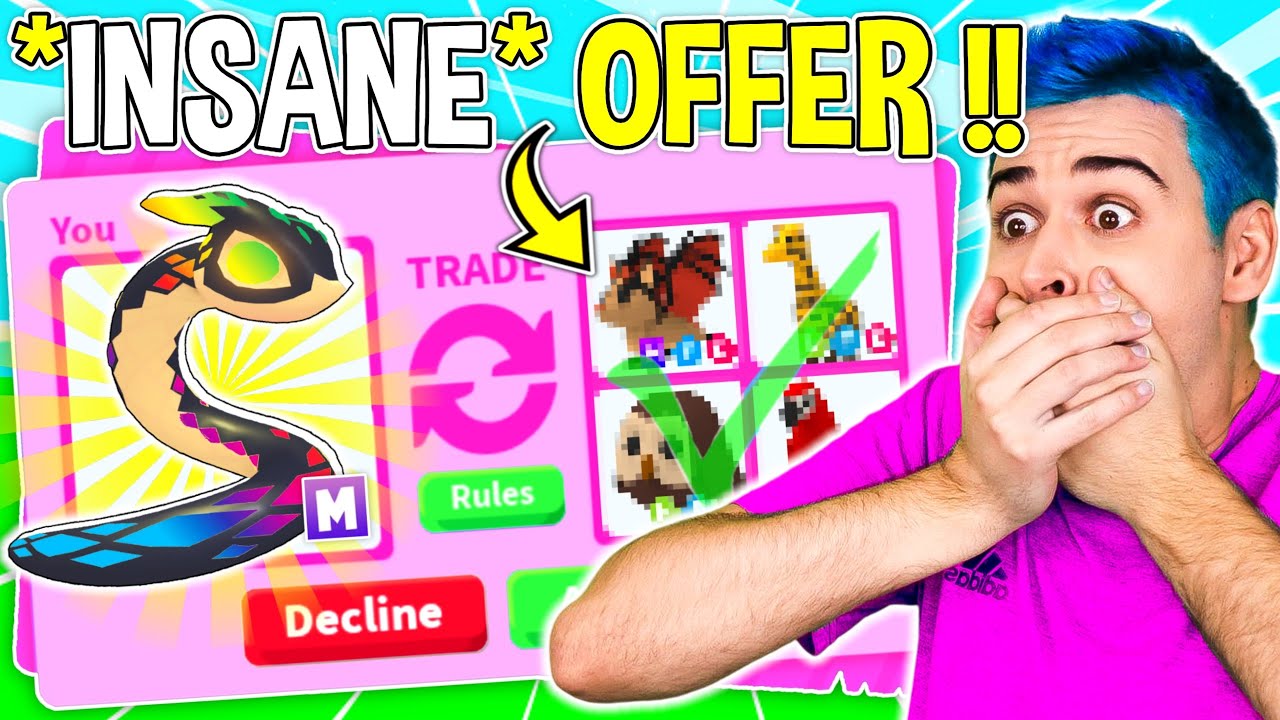 I Traded The FIRST *MEGA NEON* GILDED SNAKE In Adopt Me Roblox! (Roblox ...