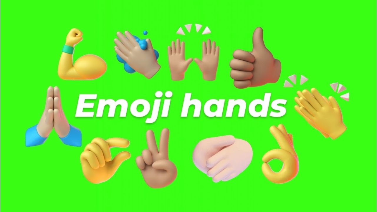 Animated Emoji Hands GIF Green Screen Pack (Free Download) - YouTube