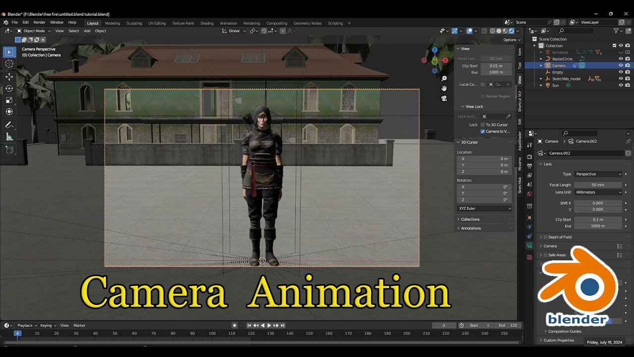 Camera animation in blender #animation #blender - YouTube
