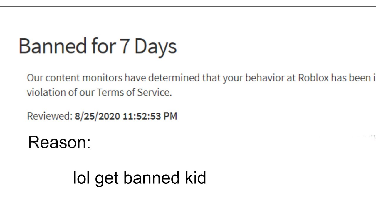 Banned for 7 Days... - YouTube