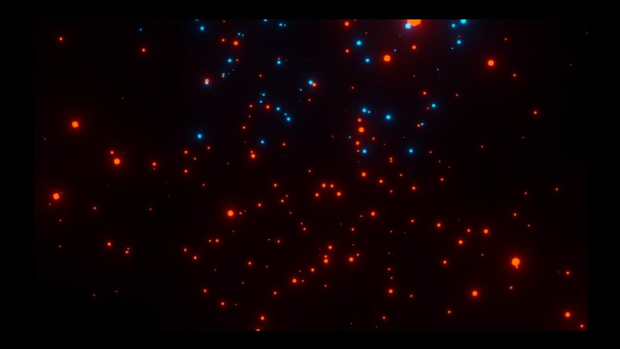 Orange And Blue Colour Particles Black Screen Footage | Without ...