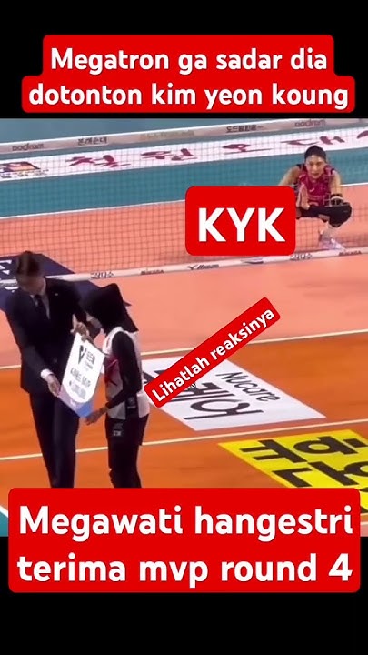Megawati hangestri tak sadar ditonton KYK idolany di belakang saat terima mvp round 4, ini ...