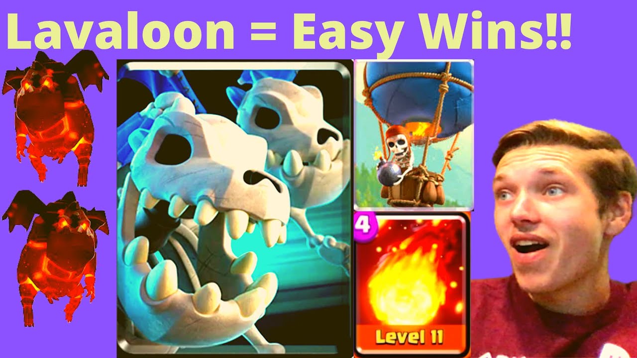 Best NEW LAVALOON DECK in Clash Royale!! - Skeleton Dragons Deck for ...