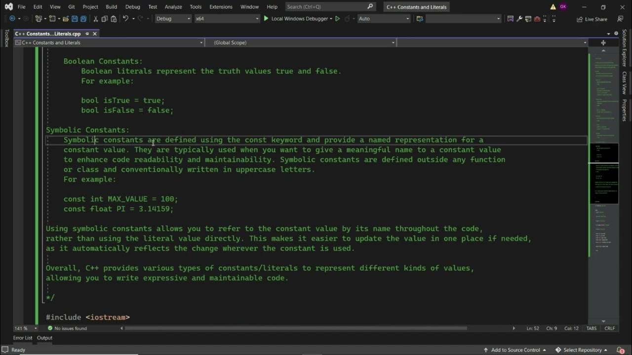 Understanding C++ Constants and Literals | Mastering the Basics - YouTube