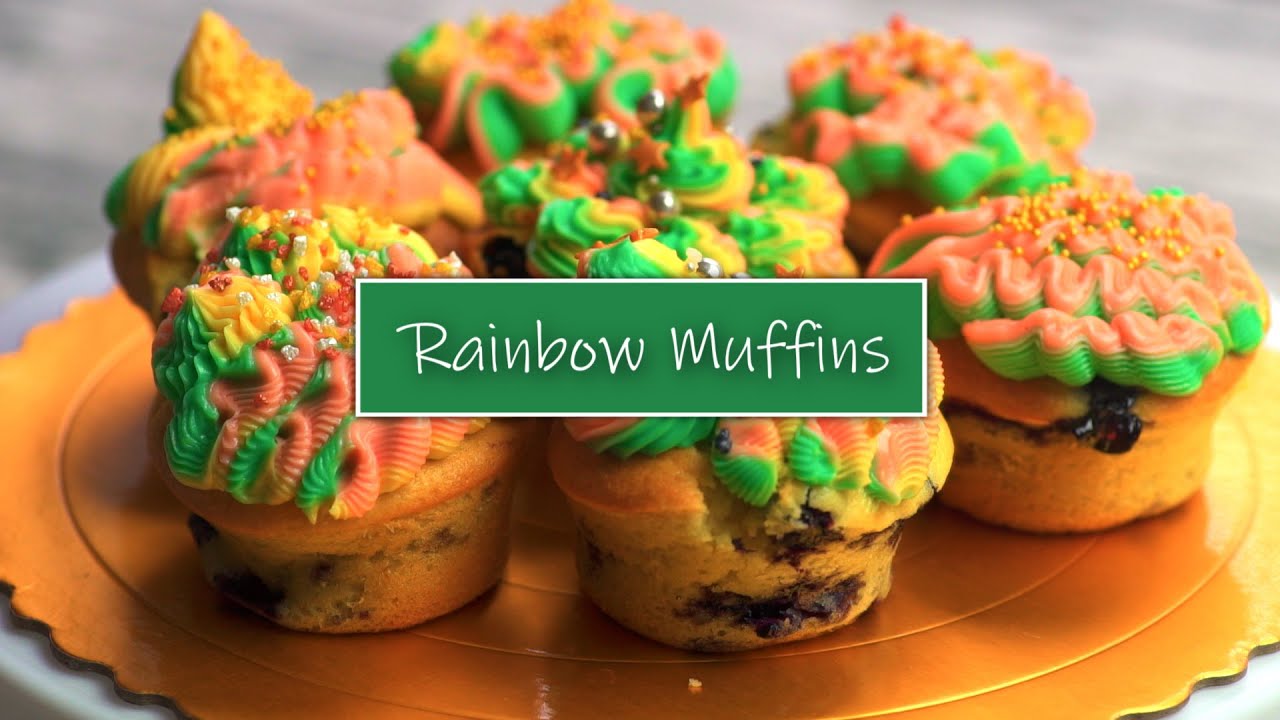 Rainbow muffins | How to do it | Tutorial - YouTube
