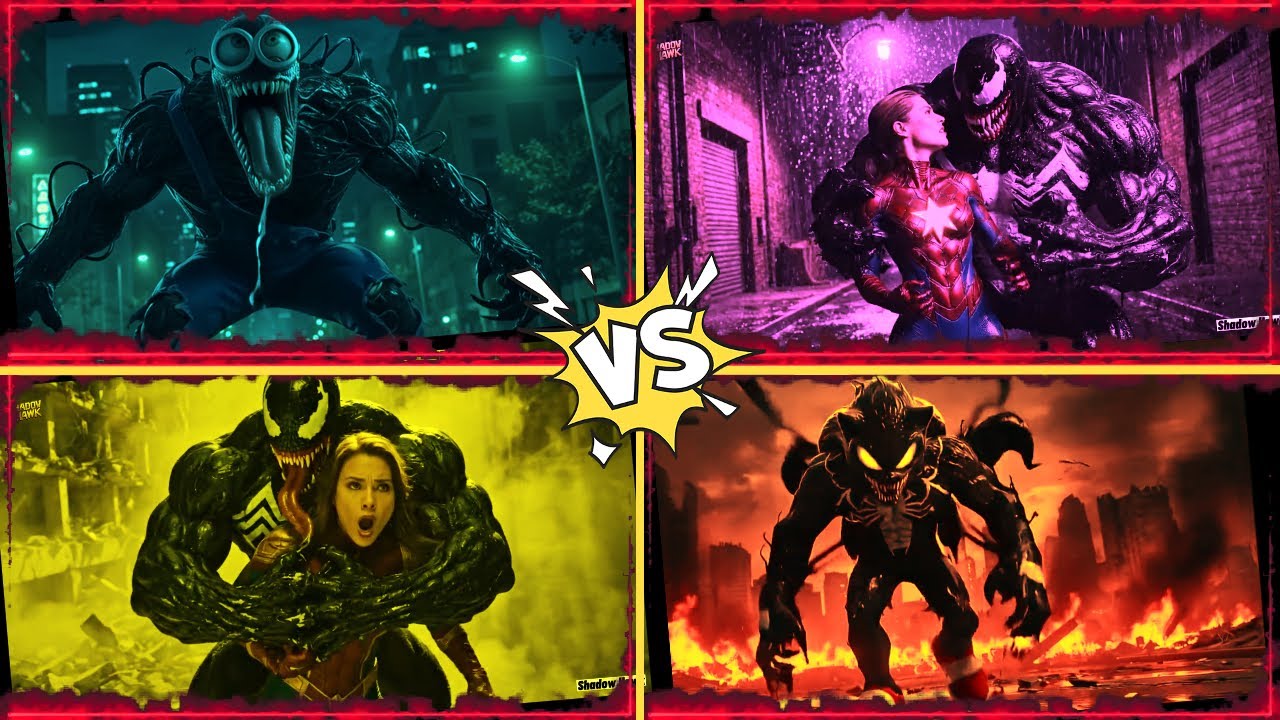 Symbiote War! Venom VS Carnage VS Demon Form VS Captain Power ⚡🔥 Epic ...