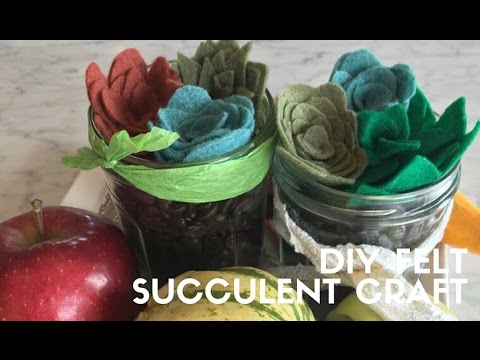 DIY Felt Succulents Craft - YouTube