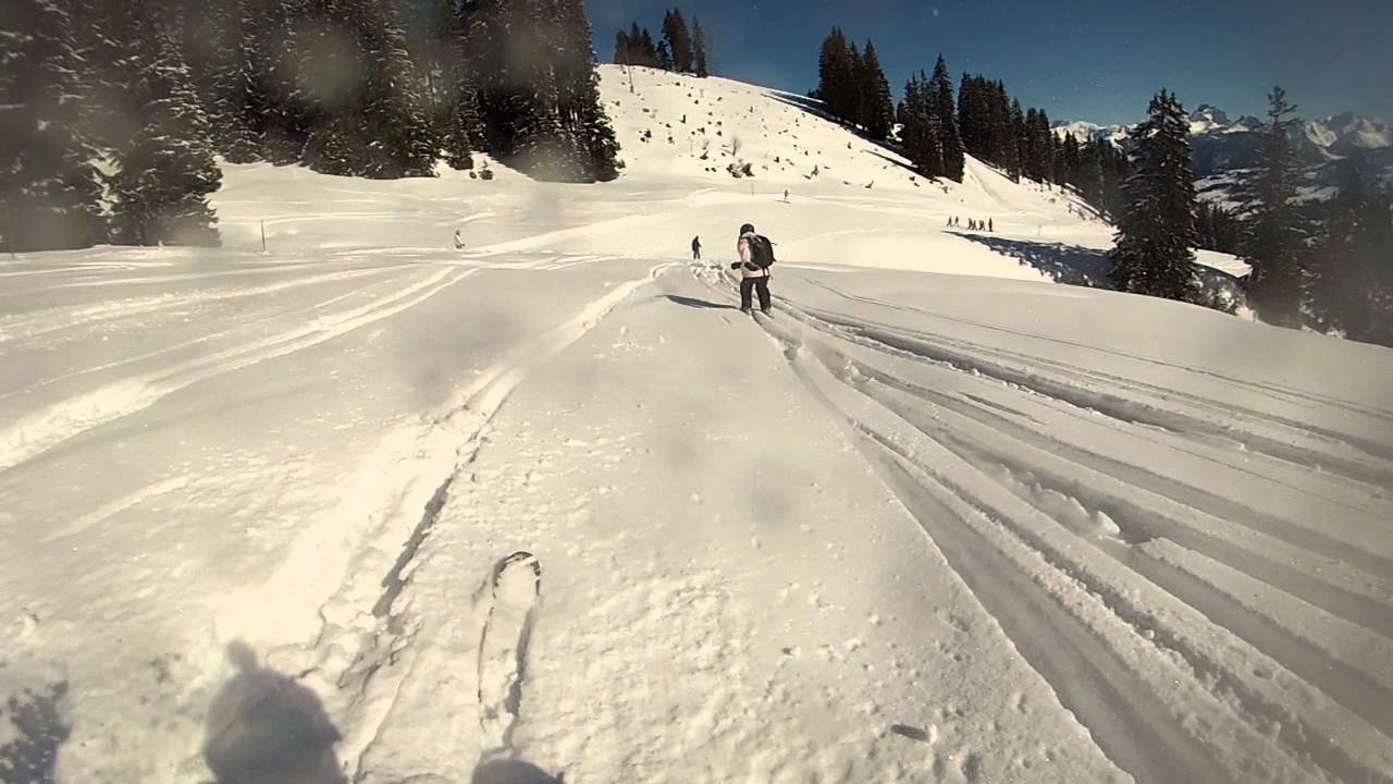 Falling in deep snow - YouTube