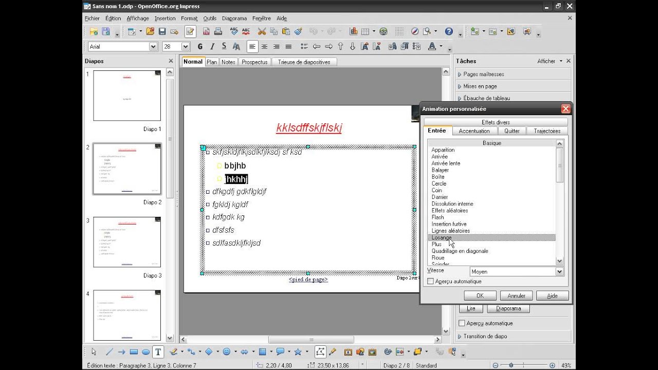 OpenOffice Impress (fr) (10): Animations - YouTube