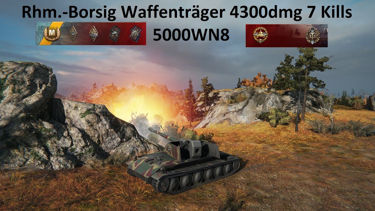 |World of Tanks| Rhm Borsig Waffenträger Acetanker 7 Kills - YouTube