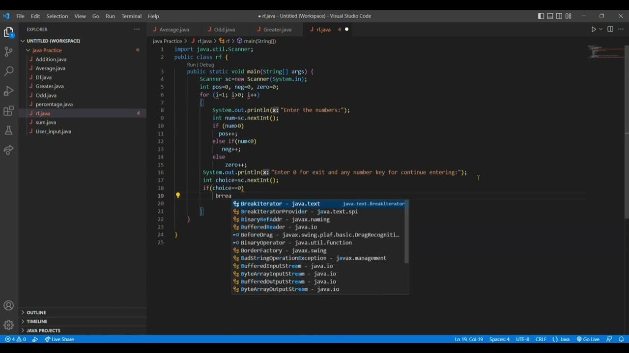 Program to enter the number till the user want and at the end it ...