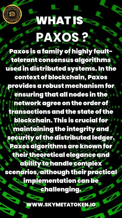 PAXOS: A FOUNDATION FOR CONSENSUS IN BLOCKCHAIN - YouTube