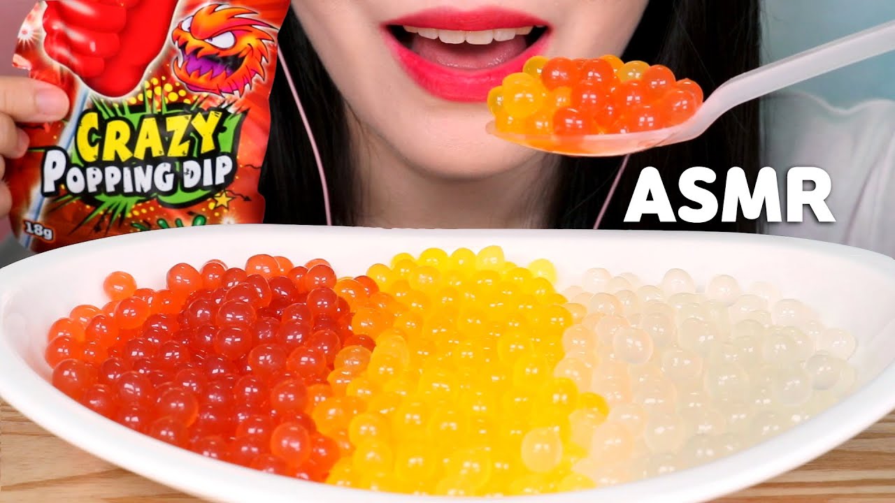 Asmr Popping Candy And Popping Boba 팝핑보바 팝핑캔디 Mukbang No Talking 咀嚼音