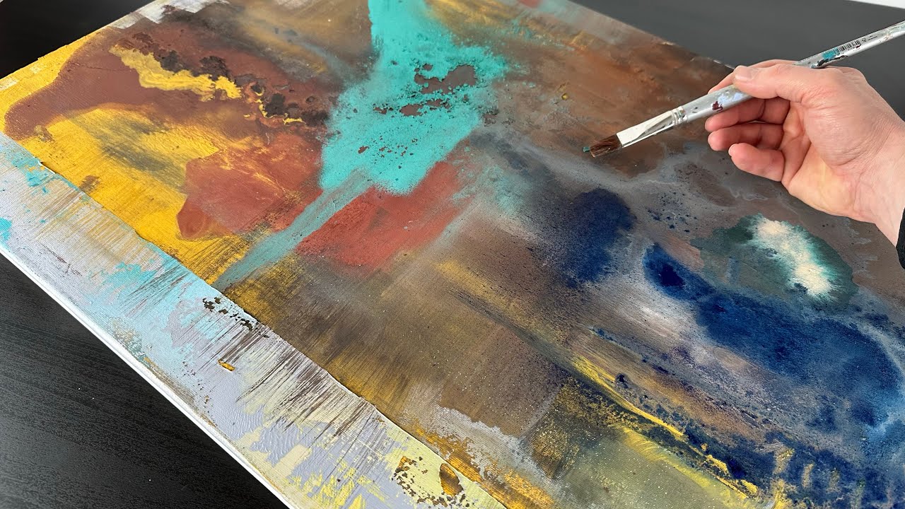Abstraktes Malen | Abstrakt auf Leinwand | abstract painting - YouTube