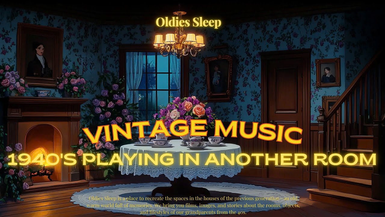 1940s Oldies Playing in Grandpa’s Living Room | Vintage Rain Ambience ...