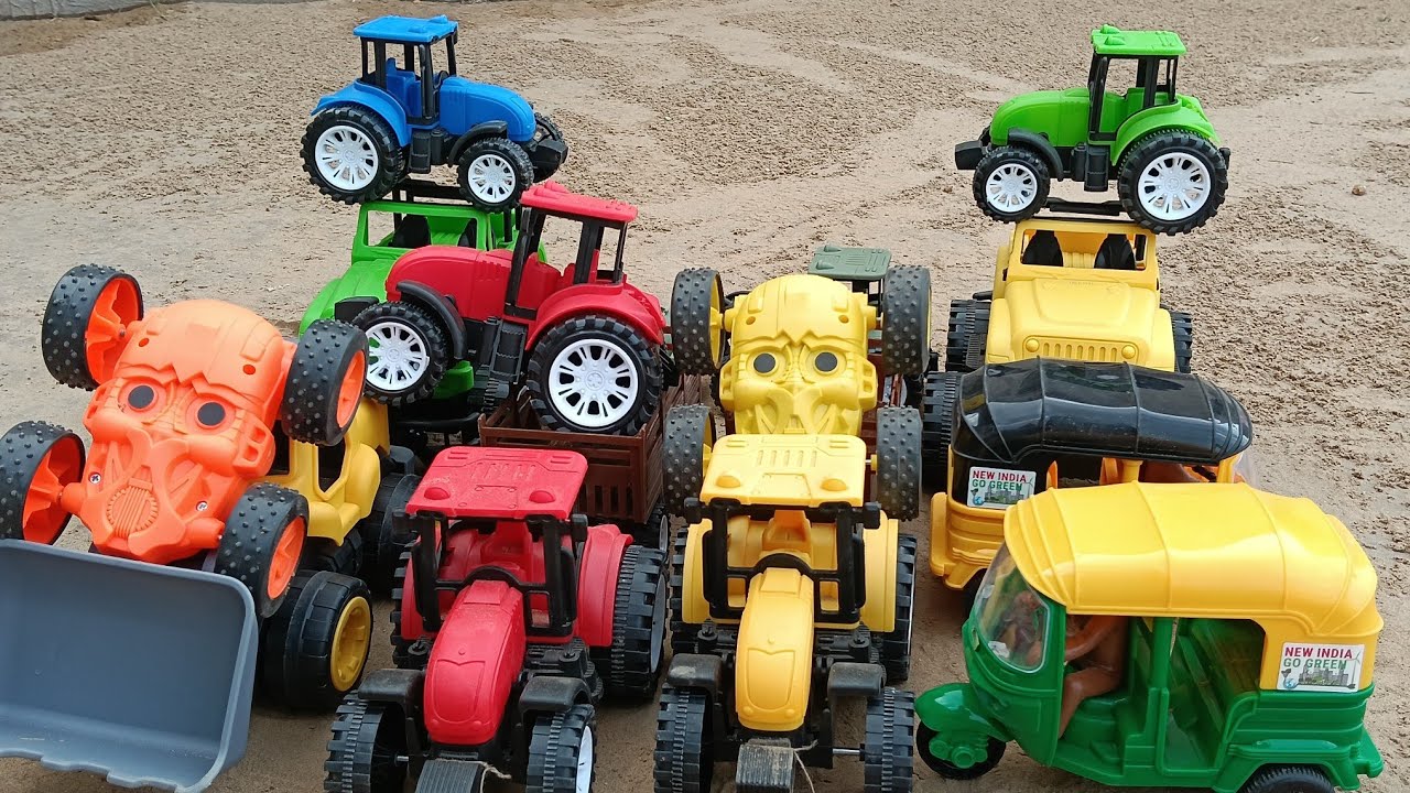 Hello!!बच्चों आज अपने Mini tractor से मिट्टी लेकर आए ओर minki car को ...
