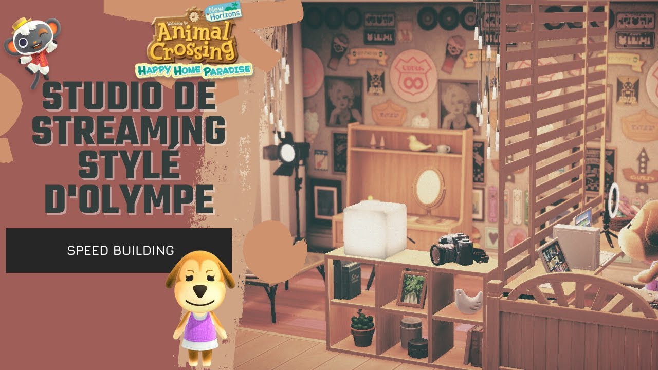 Studio de streaming stylé d'Olympe | Happy Home Paradise | ACNH Speed ...