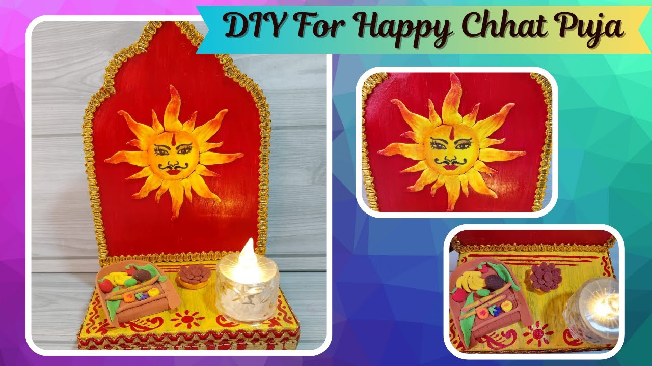 Beautiful Chhat Puja Special Craft with Clay & Cardboard | DIY Festive ...