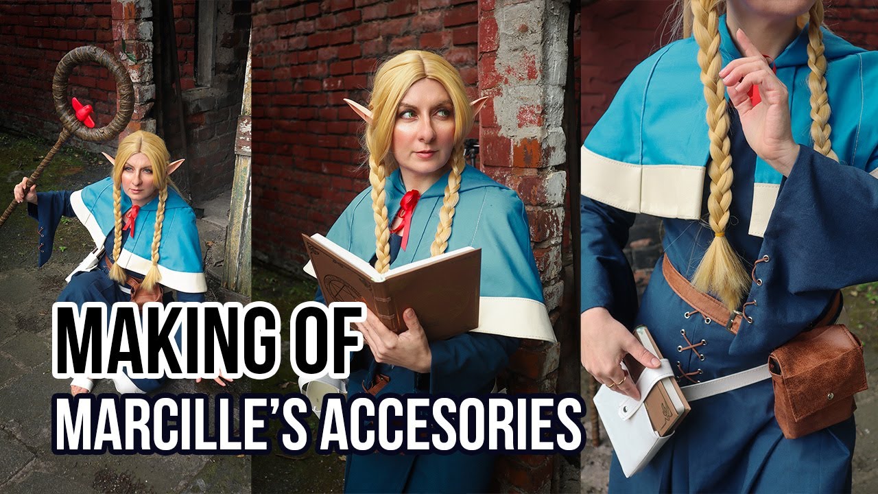 I made Marcille's staff, spell book and pouches - YouTube
