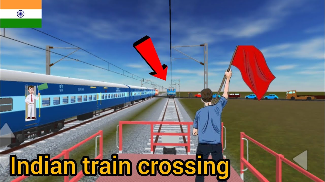 RAIL JUNCTION || INDIAN TRAIN CROSSING 3D || - YouTube