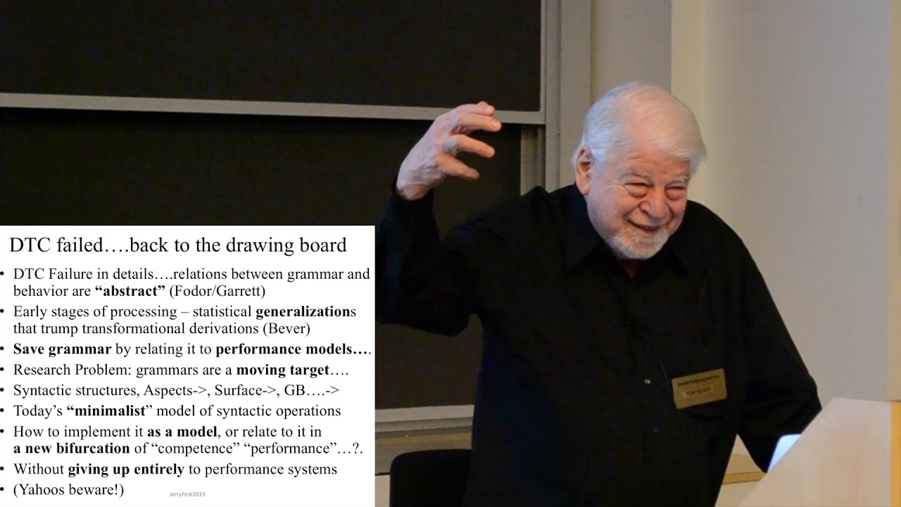 Conference in Honor of Jerry Fodor, May 2019 - Thomas Bever - YouTube