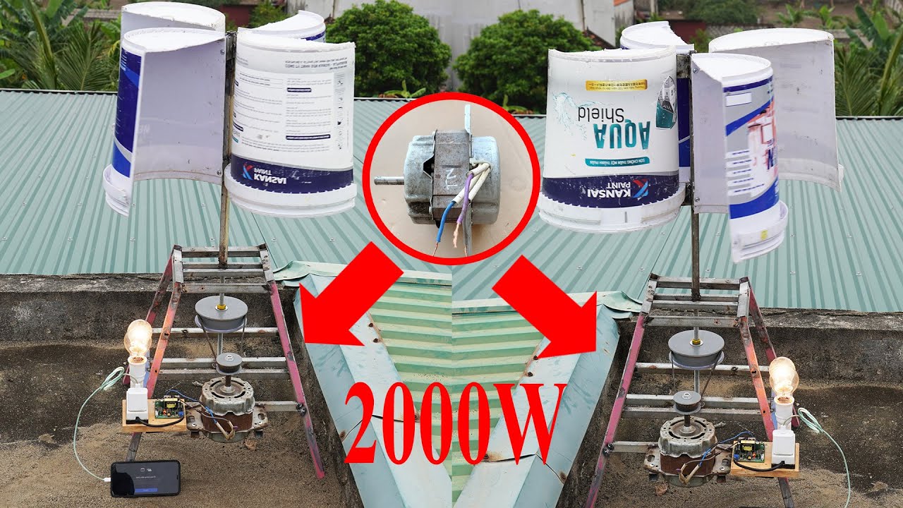 I Turned A Washing Machine Motor Into A Powerful Wind Turbine Generator ...