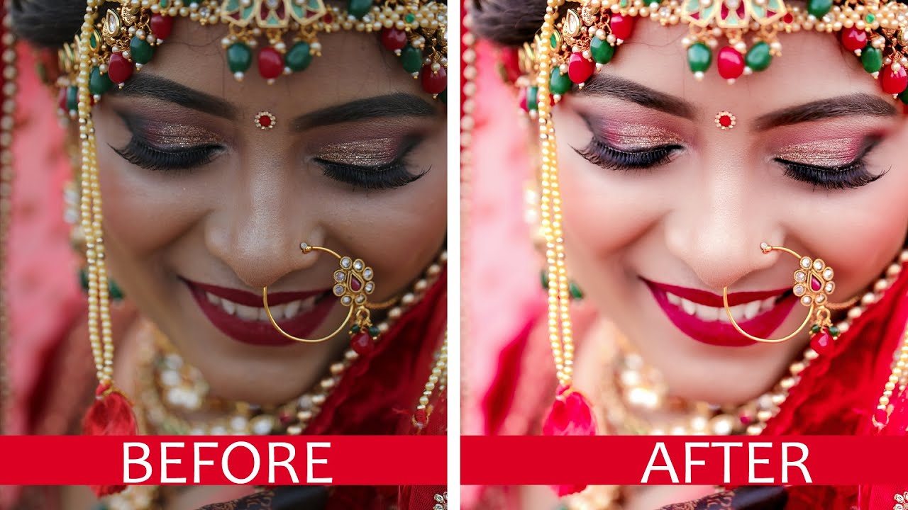 bride photo editing photoshop - YouTube