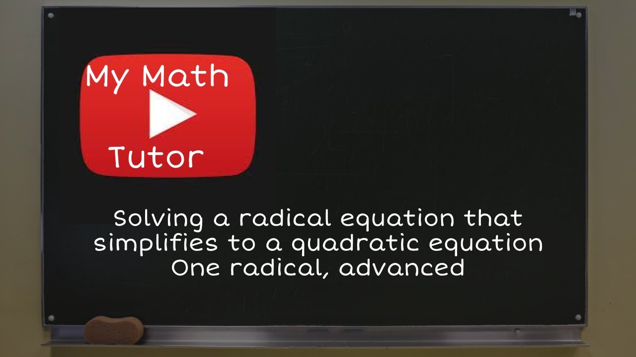 ALEKS | Solving a radical equation that simplifies to a quadratic ...
