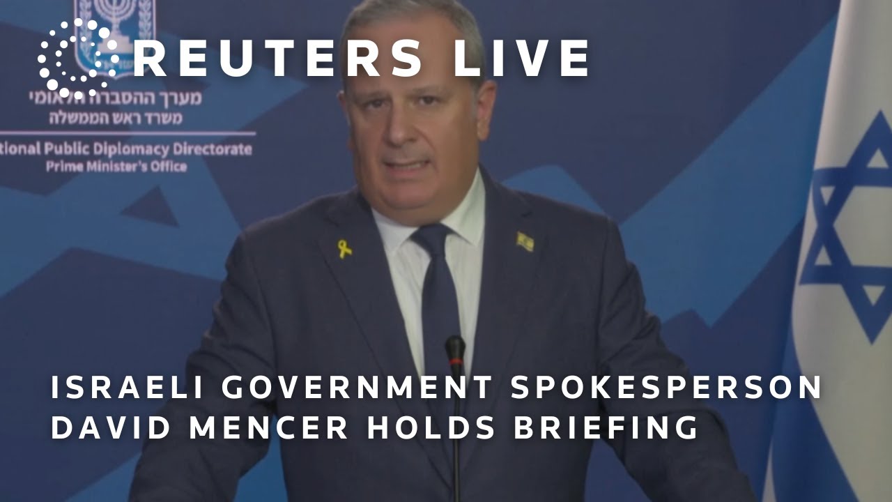 LIVE: Israeli government spokesperson David Mencer holds briefing - YouTube