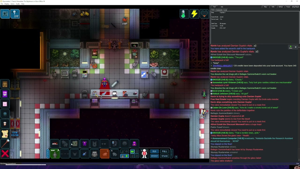 Space Station 13 Goonstation Spookstober Candy Salesman Fights a Wizard & Drugs Security - YouTube