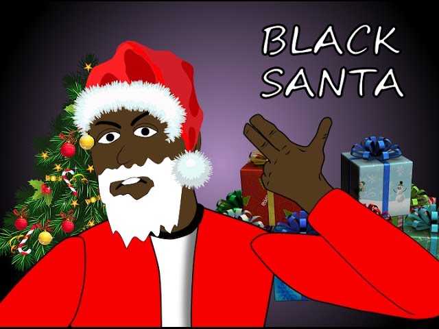 Black Santa Cartoon