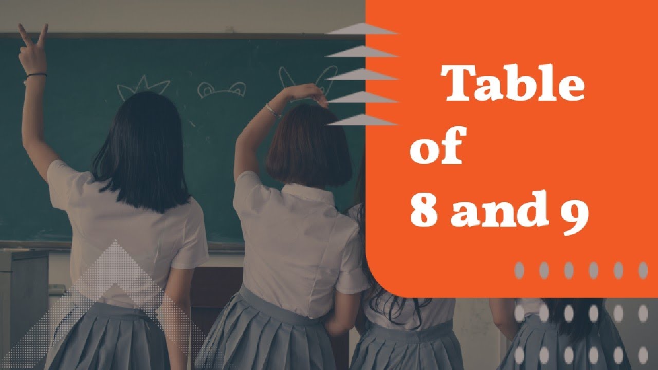 Table of 8 and 9 / easy learning / maths with iqra hafsa - YouTube