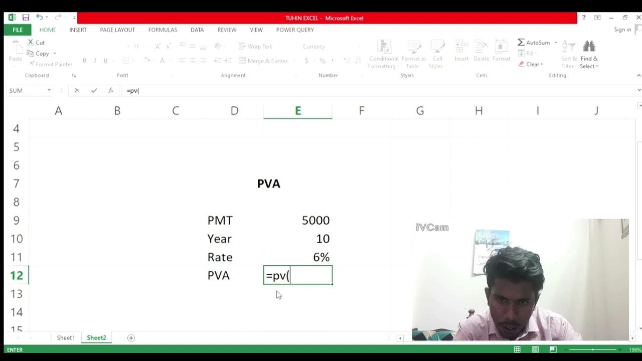 How to Find PVA( present value annuity) And FVA(future value annuity) Using Microsoft Excel ...