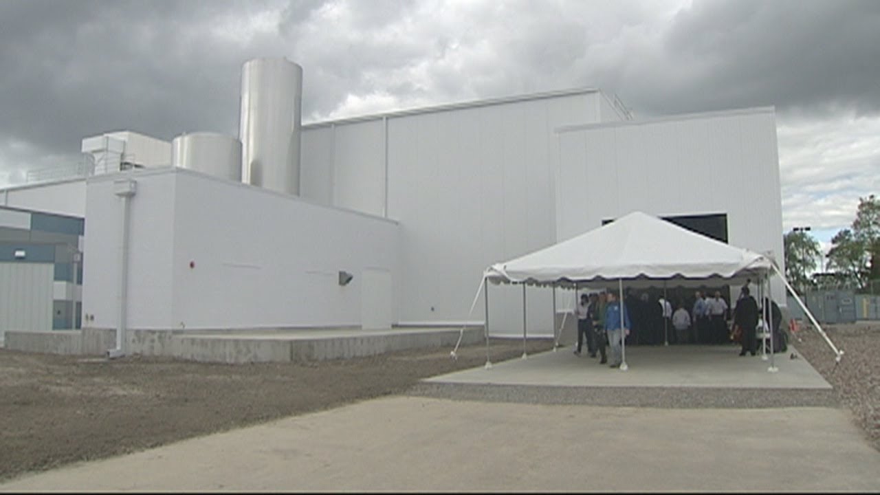Much-awaited plant opens in Batavia - YouTube