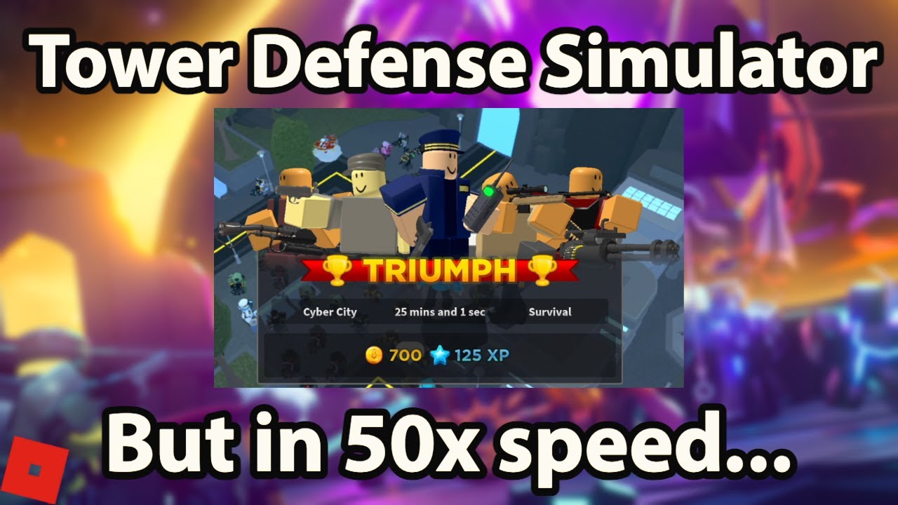 A Game in TDS but in 50x Speed... (Tower Defense Simulator) - YouTube