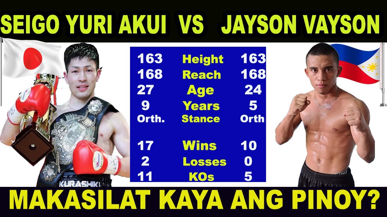 Jayson Vayson vs Seigo Yuri Akui Fight Highlights | Undefeated Pinoy ...