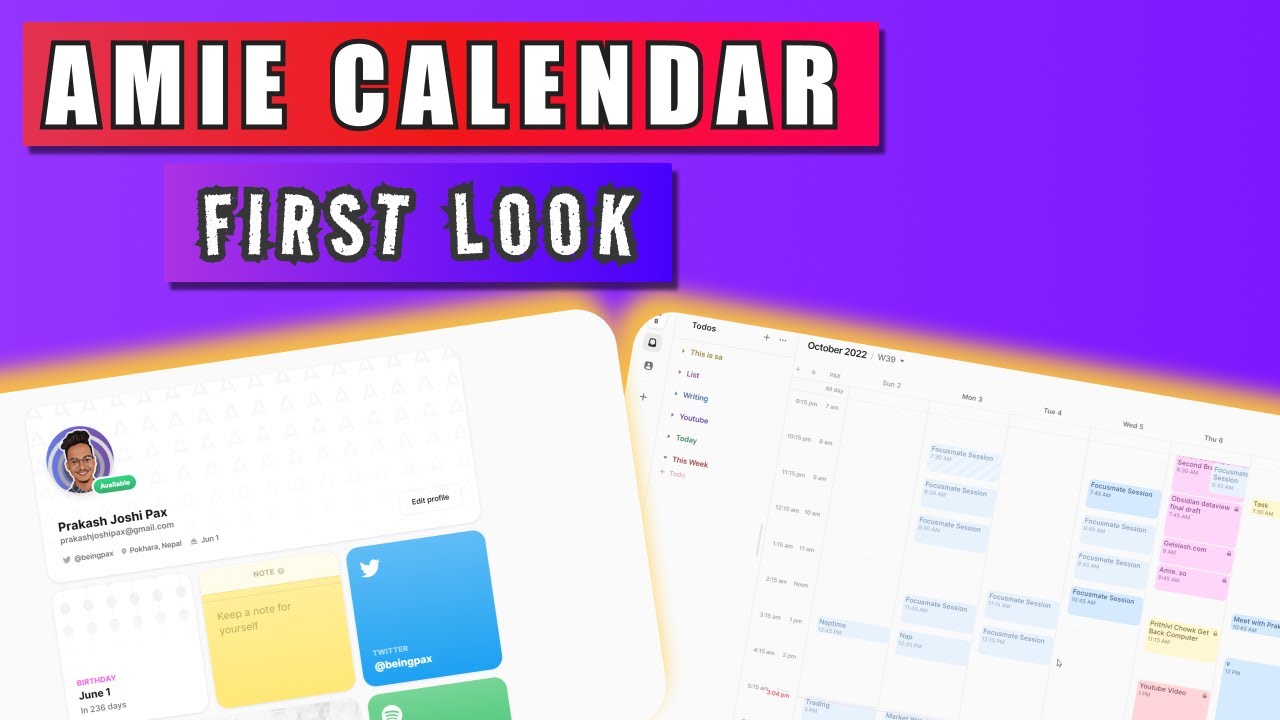 Amie.so: The Joyful Productivity App (First Look + Review) - YouTube