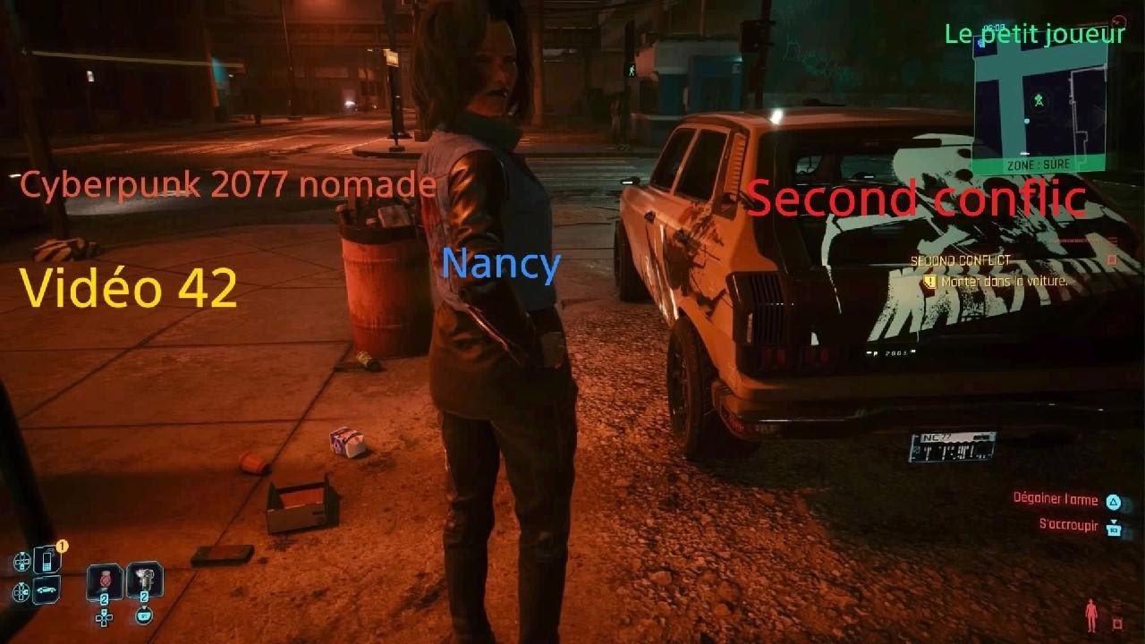 Cyberpunk 2077 nomade sur Ps5 vidéo 42 # Nancy # second conflic - YouTube