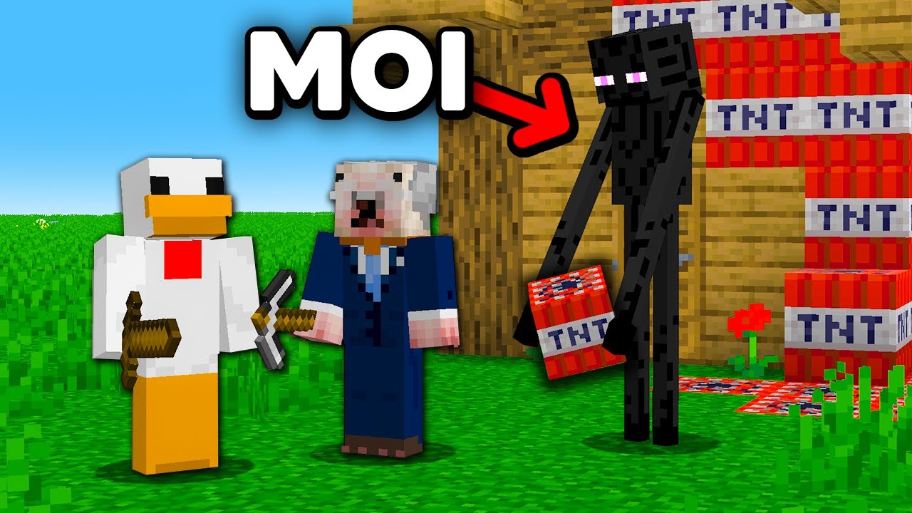 J'ai Secrètement infiltré leur Base en me Transformant en Mobs ! - YouTube
