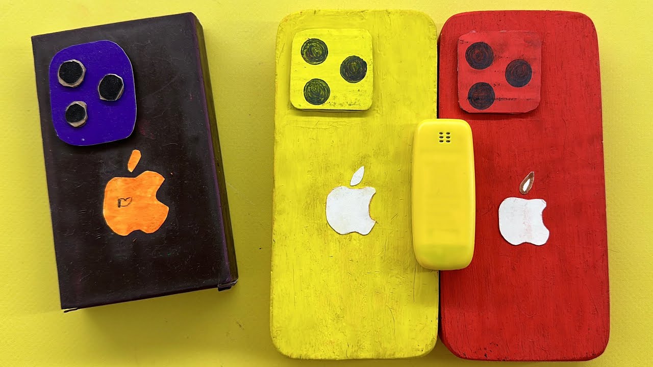 Cardboard iPhone 16 vs Wooden and Small Phone Nokia incoming Call - YouTube